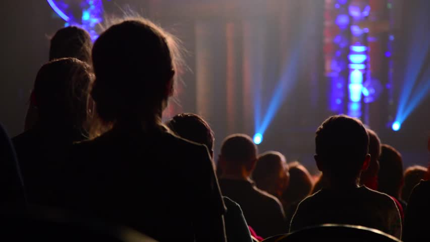 Audience Members Applaud At A Stage Show. Stock Footage Video 1278415 ...