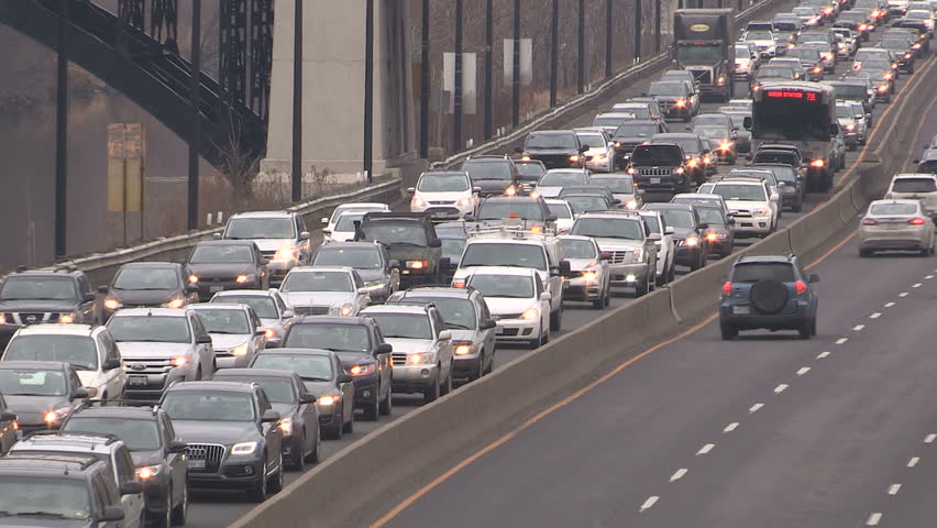 Toronto, Ontario, Canada May 2016 Epic Traffic Jam On Toronto Highway ...