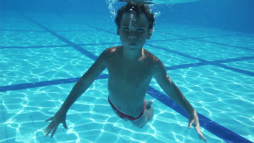 Young Boy Having Fun Underwater Stock Footage Video (100% Royalty-free ...