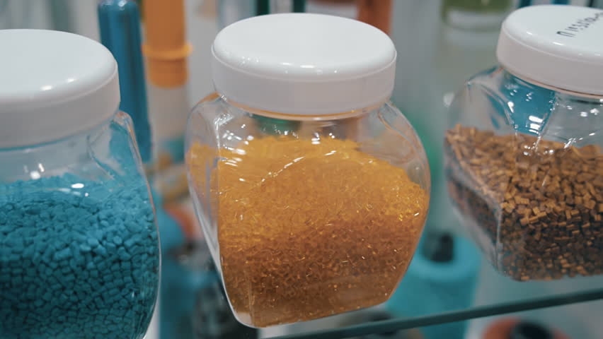 Samples of Multi-colored Plastic Pellets Stock Footage Video (100% ...