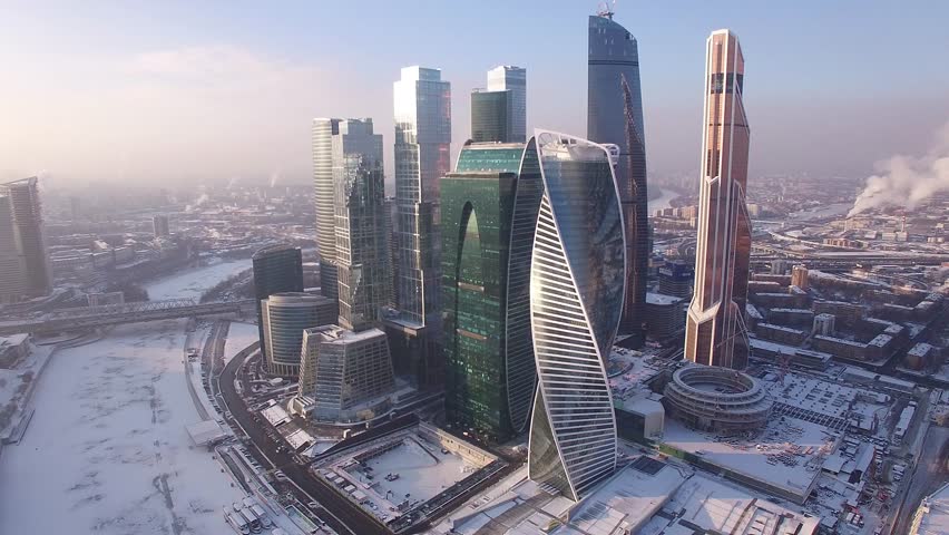 Stock video of winter moscow city business center. russian | 14650243 ...