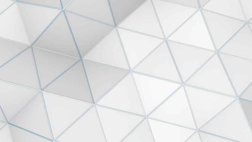 White Polygonal Geometric Surface. Computer Generated Seamless Loop Abstract Motion Background ...