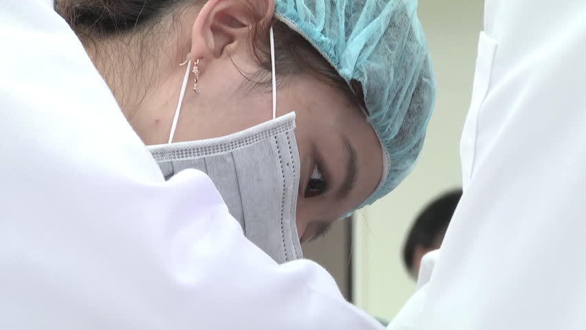 Taiwan-15 September, 2014: An Asian Woman Practise For Forensics That ...