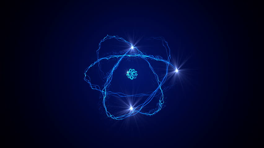 Flying Electrons Looped Animated Abstract Stock Footage Video (100% ...