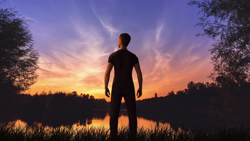 The Man Stand Against the Stock Footage Video (100% Royalty-free ...