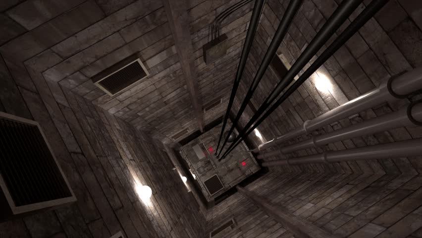Elevator Shaft Lift Shaft Bunker Vault Safe Nuclear Machinery 4k Stock ...