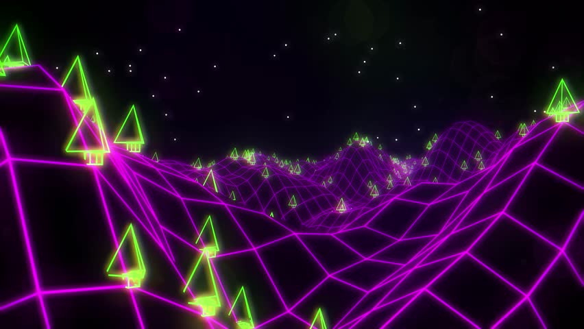 Stockvideo-Clip von Retro video game 3d landscape vector arcade ...