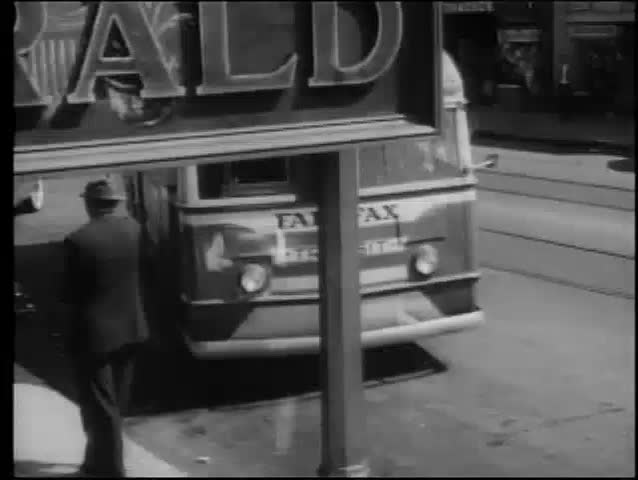 Old-fashioned Bus Arriving at Stop, Stock Footage Video (100% Royalty ...