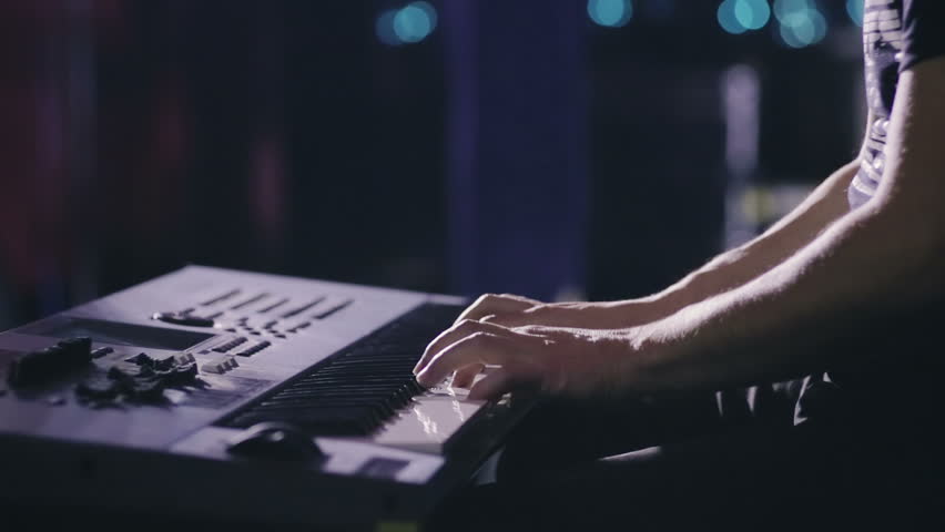 Live Concert Keyboard Player On Stage Stock Footage Video 6476699 ...