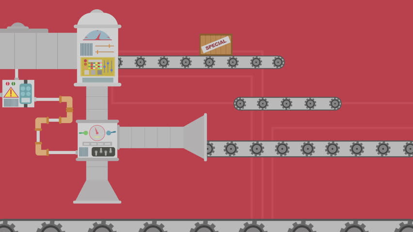 Colorful Cartoon Factory Background Seamless Stock Footage Video (100% ...