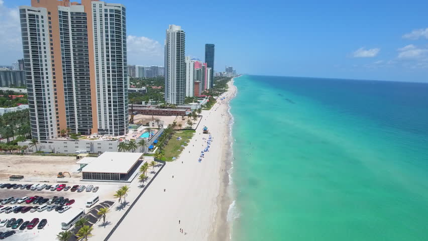 Stock video of beaches are shrinking in miami beach | 16286893 ...