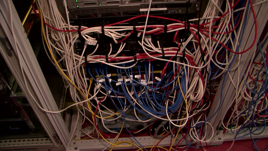 Small Messy Server Room in Stock Footage Video (100% Royalty-free ...