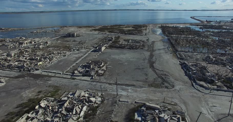 Aerial Drone Scene of Destroyed Stock Footage Video (100% Royalty-free ...