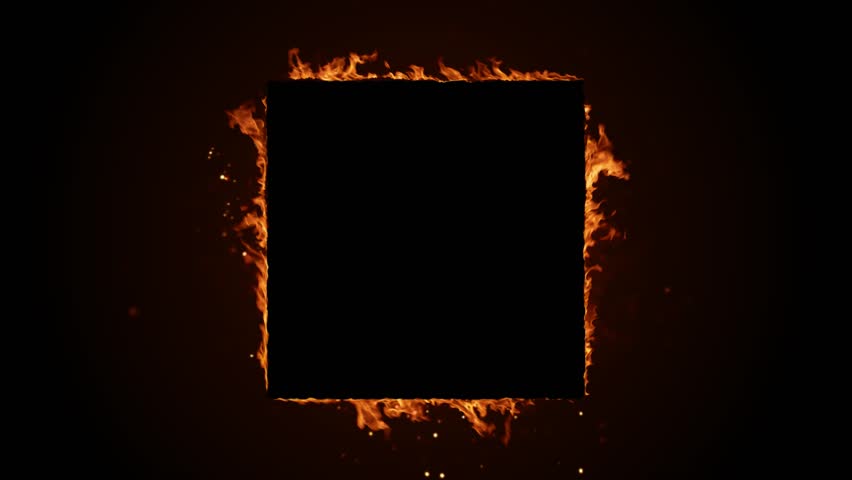 Square Burning In Flames Stock Footage Video 17346970 | Shutterstock