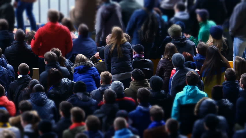 Happy Spectators Standing up and Stock Footage Video (100% Royalty-free ...