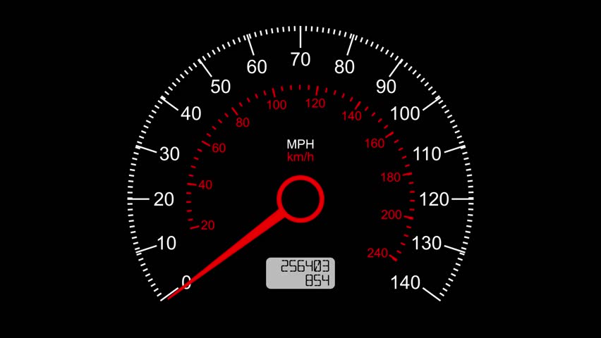 Car Speedometer and Moving Pointer Stock Footage Video (100% Royalty ...