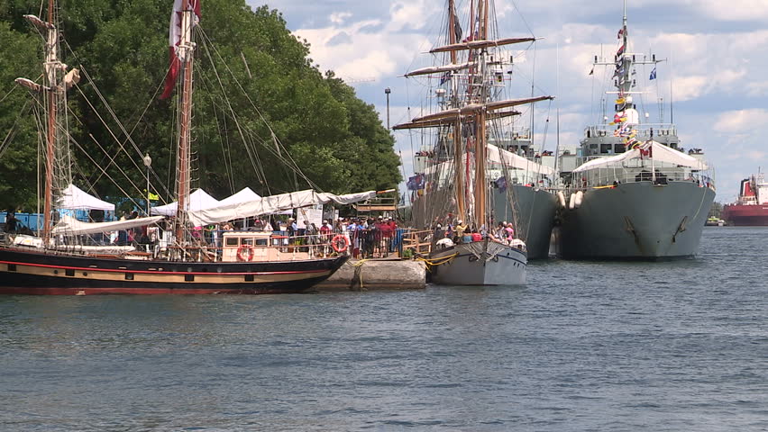 Toronto, Ontario, Canada - May 2015 Tall Ship Sailing By Toronto On ...