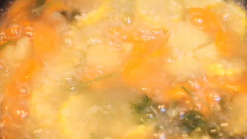 Stock video of vegetable soup cooking background | 1809323 | Shutterstock