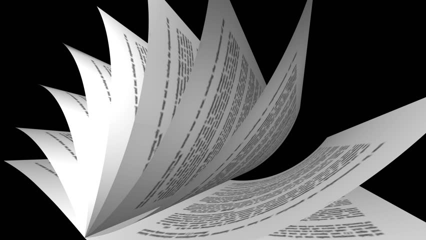 Book Page Turning On Black Background 4k Footage Stockvideos ...