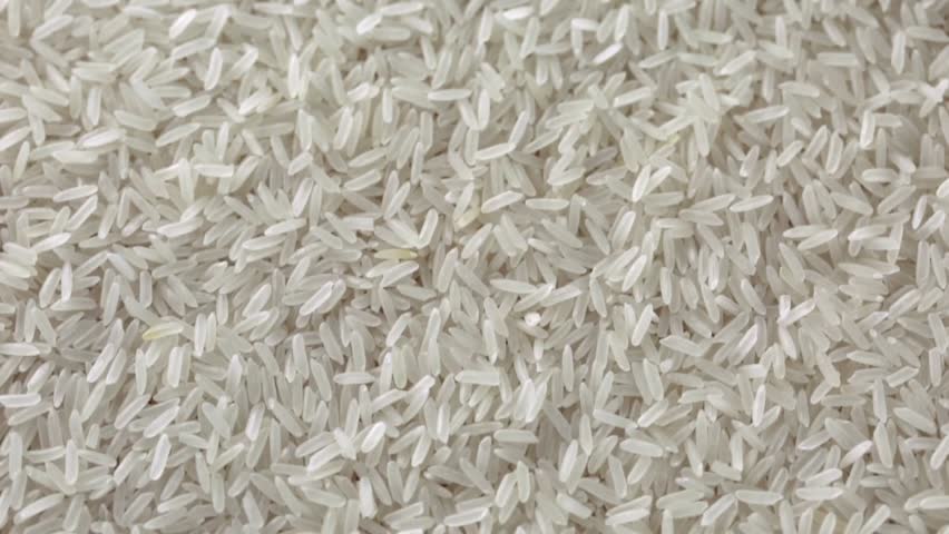 Rotating Dry Uncooked Rice. Spinning Closeup Seeds. 1920x1080. Full Hd ...