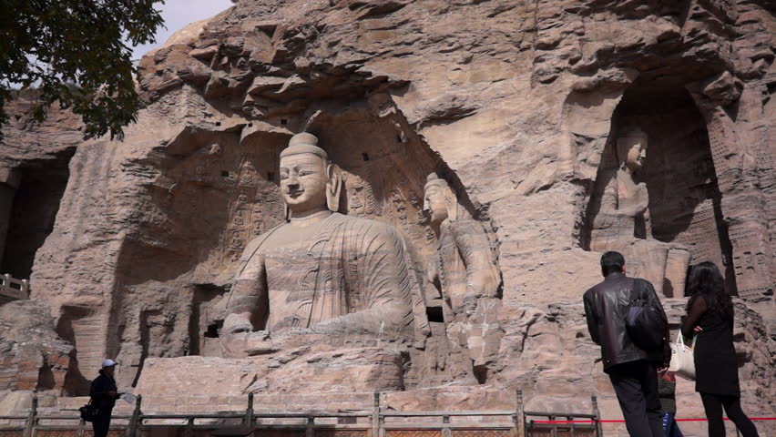 Stockvideo von oct.18,2015-datong, china: buddha statues caves in ...