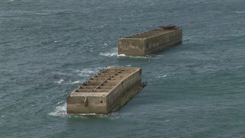 Several Ww2 Phoenix Blocks Remnants Video de stock (totalmente libre de ...