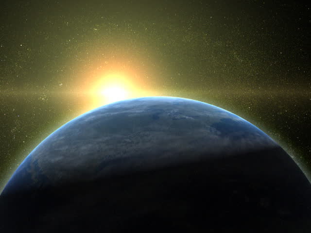 Animated Sun Rising Over Earth Stock Footage Video (100% Royalty-free ...