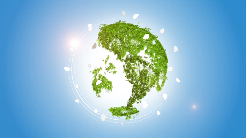 Rotating Globe Shaped Tree. Environmental Stock Footage Video (100% ...
