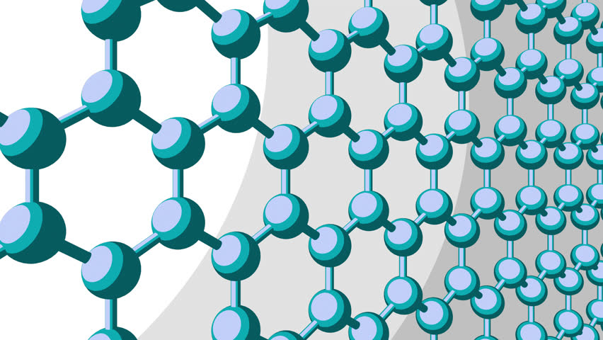 Two Layers Of Hexagonal Atomic Structure Of Graphene. Cartoon Version ...