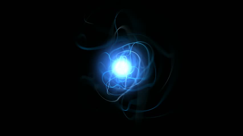Blue Magic Energy Flows In Crystal Ball - Seamless Animation On Black ...