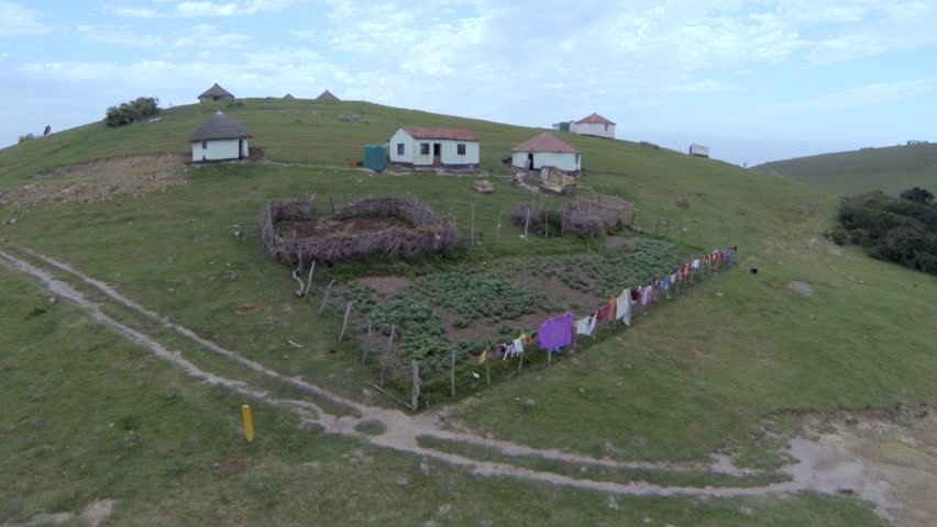 Wide Of A Traditional African Xhosa Village In The Transkei, South ...