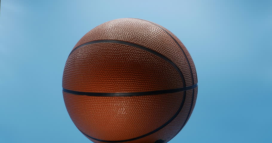 Basketball Turning Slow Isolated On Stock Footage Video (100% Royalty ...