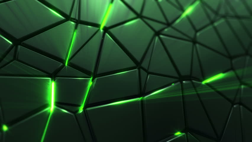 Wave Of Green Triangle Patterns Wave Reflective Geometric Shapes Stock ...