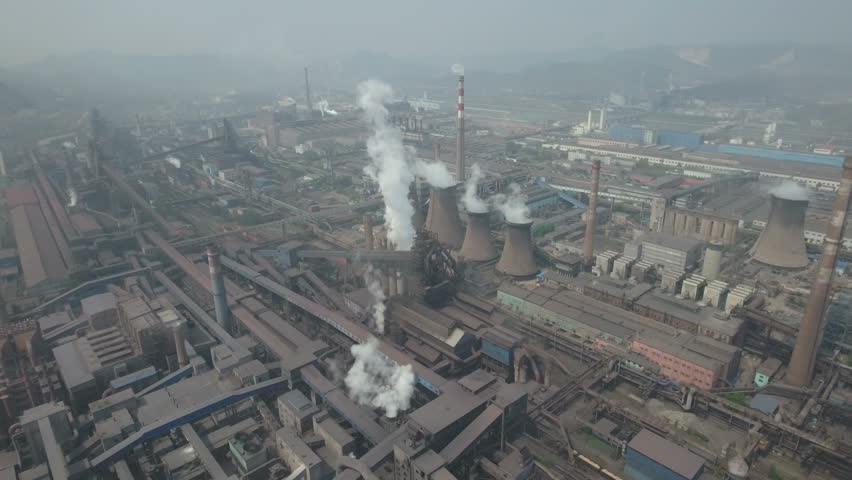 Flying Over A Massive Steel Factory In Liaoning, Regarded As One Of ...
