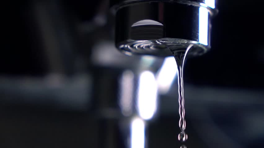 Water Tap 05. Very Slow Dripping Water From The Faucet In The Bathroom ...