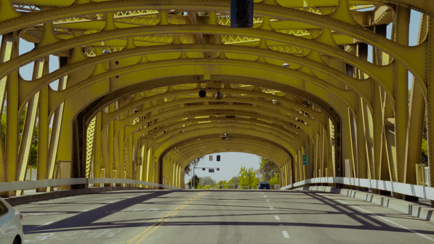 Sacramento Golden Bridge Landmark in California image - Free stock ...