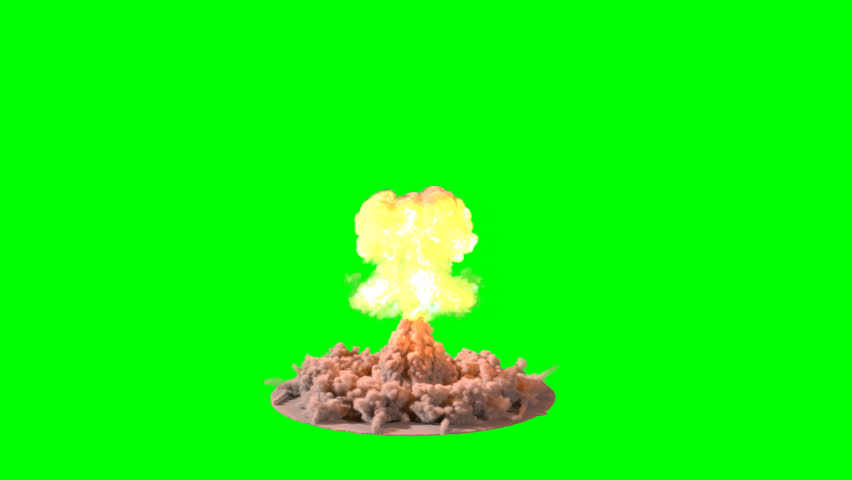Small Explosion Bomb Green Screen 3D Rendering Animation VFX Stock ...