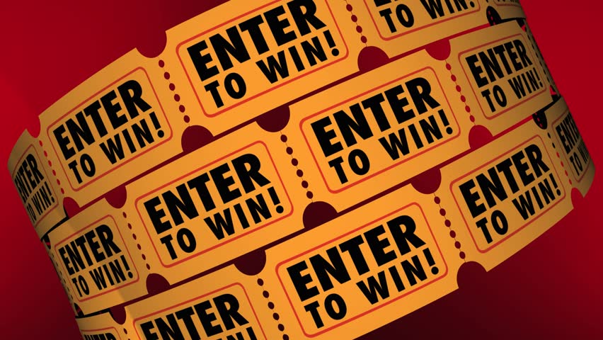 Enter To Win Contest Raffle Lottery Ticket Words Lucky 3d Animation ...