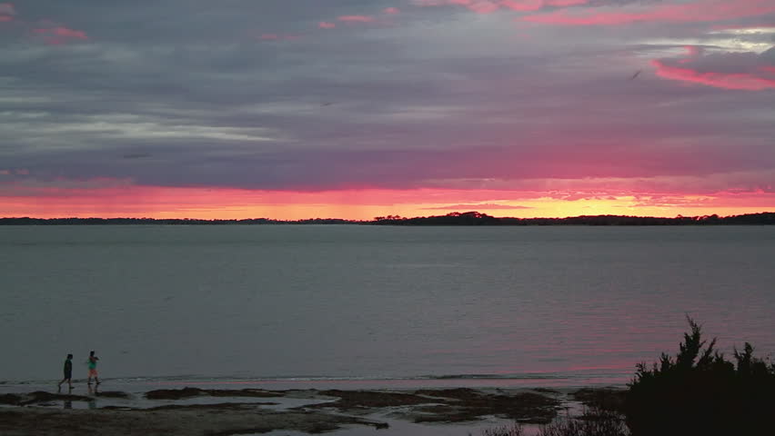 Sunset Over the Beach Landscape in South Carolina image - Free stock ...