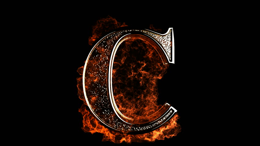 Letter C On Fire Stock Footage Video 1034761 | Shutterstock