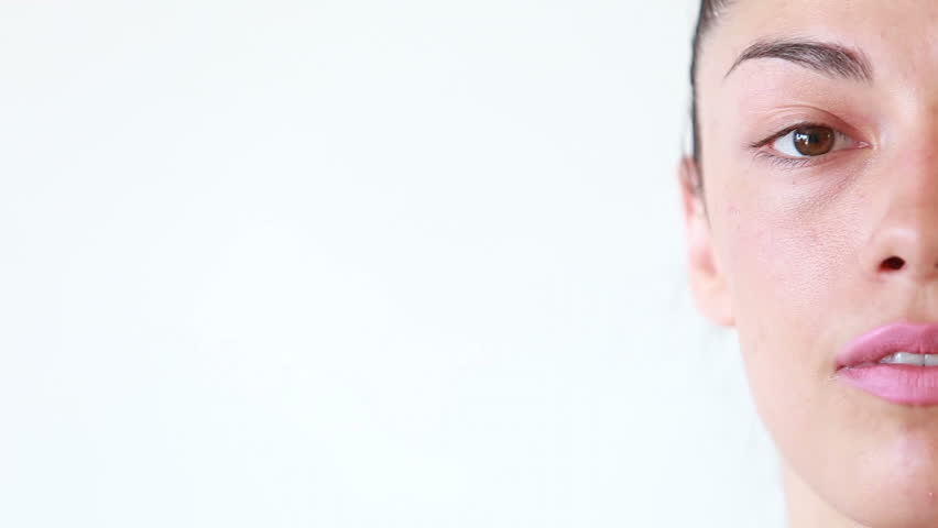 Stock video of close up of half face portrait | 21175393 | Shutterstock