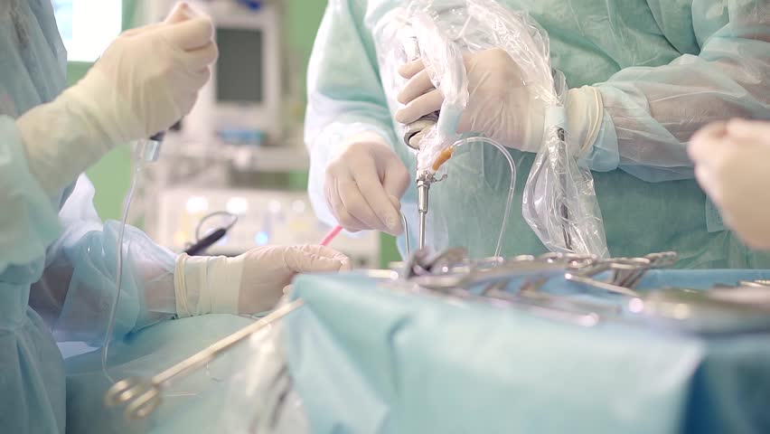Close Up Hands Wearing Surgical Gloves Operating Team Protective ...