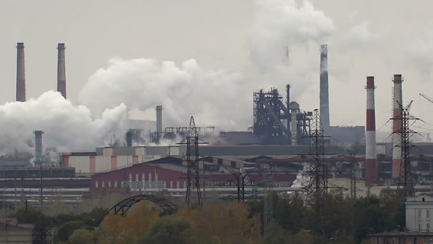 Stock Video Clip of Environmentally Hazardous Industry. Air Pollution ...