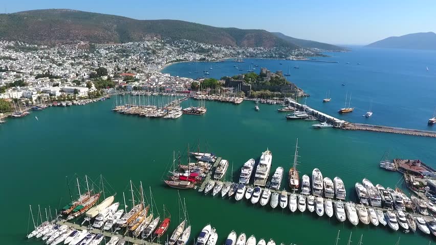 Amazing Aerial View of Bodrum. Stock Footage Video (100% Royalty-free ...