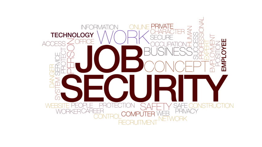 Job Security Animated Word Cloud. Stock Footage Video (100% Royalty ...