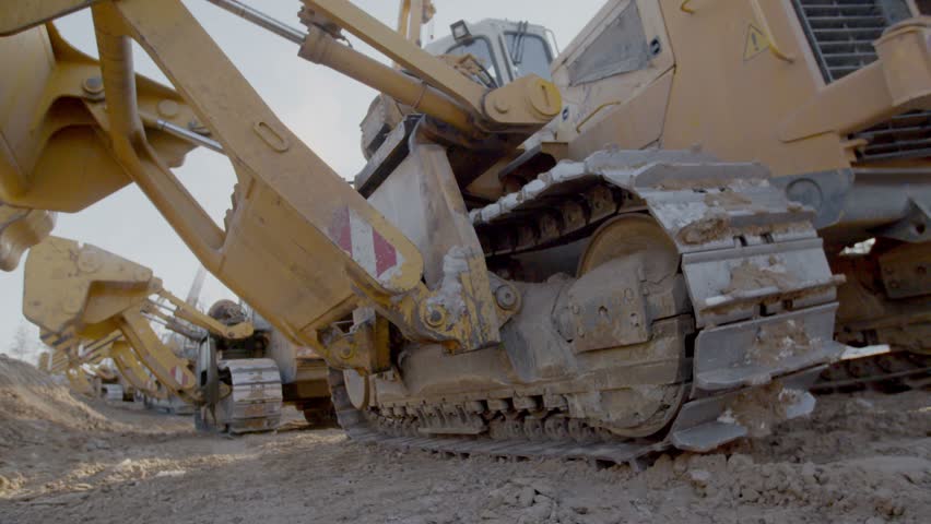 Caterpillar Tracks Close up Shot. Stock Footage Video (100% Royalty ...