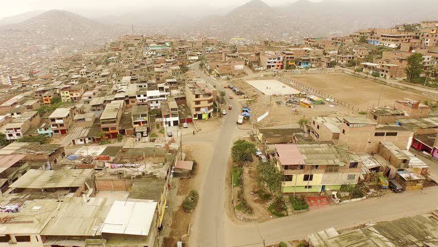 Aerial of Slums in Lima Stock Footage Video (100% Royalty-free ...