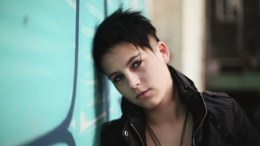 Young Angry Looking Punk Girl Stock Footage Video (100% Royalty-free ...