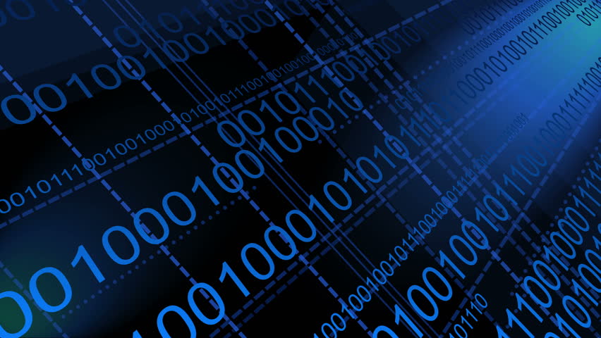 4k Binary Source Code Data Digital Display Future Tech Background Stock Footage Video