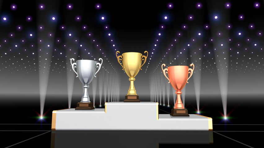 Podium Prize Trophy Cup. Stock Footage Video (100% Royalty-free ...